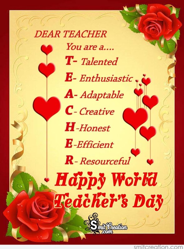 Happy World Teacher s Day SmitCreation