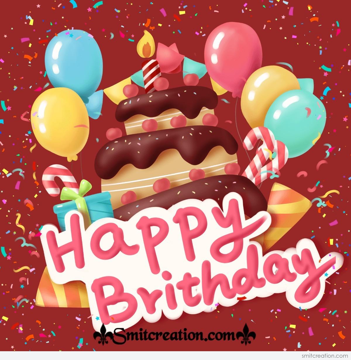 Happy Birthday Cake Card - SmitCreation.com Happy Birthday Cake Card - SmitCreation.com