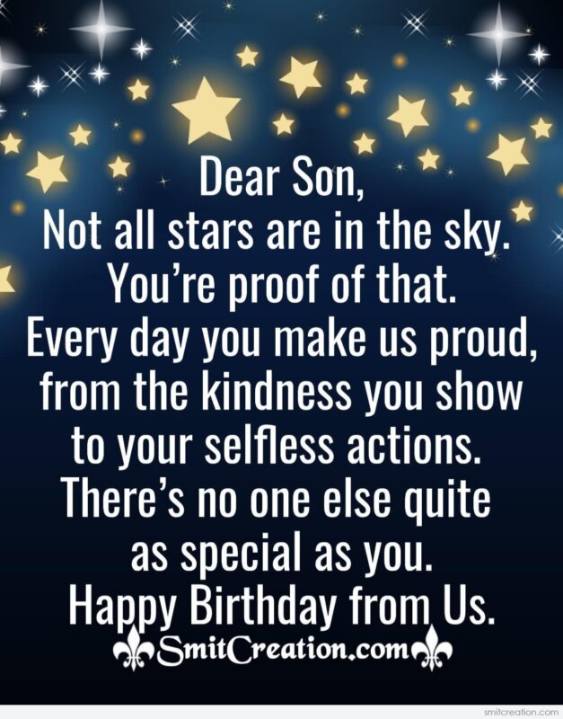 Happy Birthday Wishes To Son From Parents SmitCreation