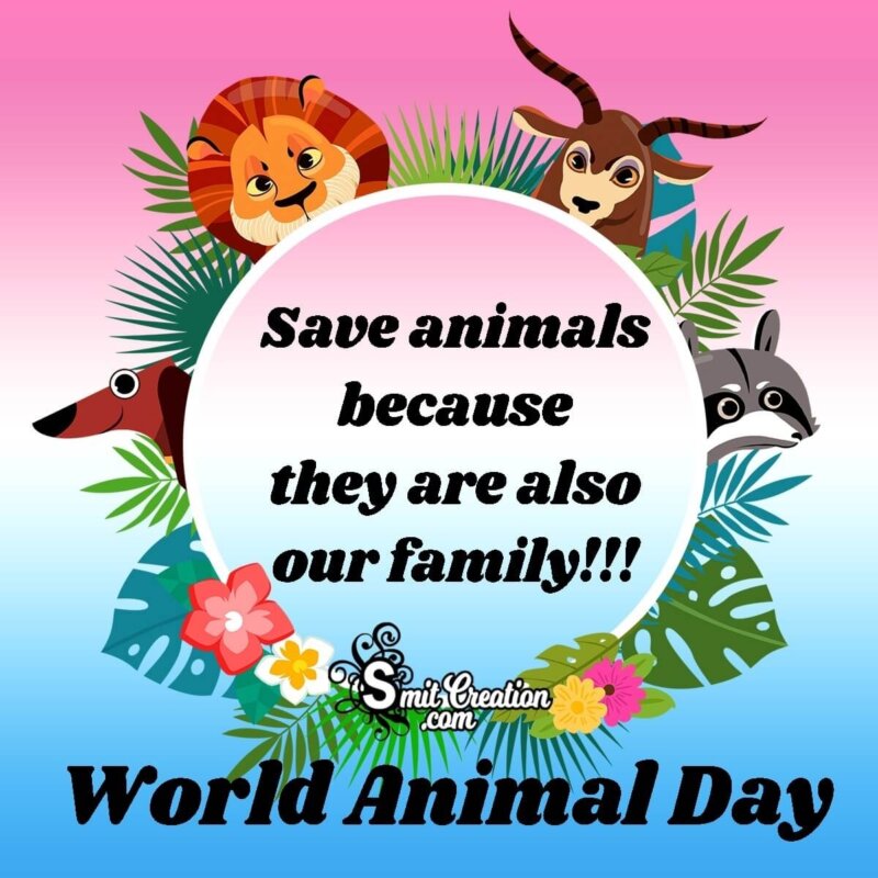 World Animal Day Poster Messages SmitCreation