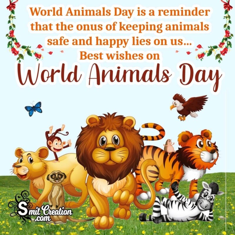 World Animals Day Greeting Image SmitCreation