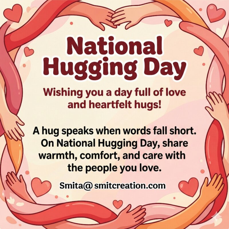 National Hugging Day Love Message - SmitCreation.com