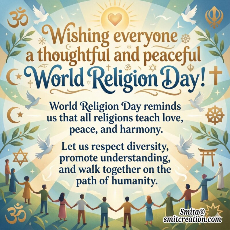 World Religion Day Message Peace And Harmony Image - SmitCreation.com